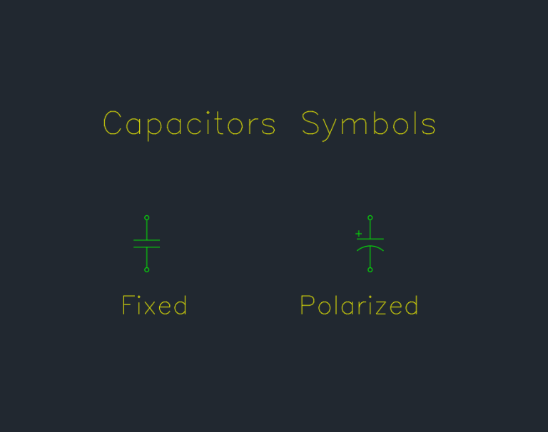 Capacitors Symbols DWG for AutoCAD | CAD Block Download