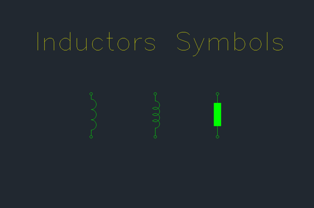 Inductors Symbols DWG: AutoCAD CAD Blocks for Electrical Drawings