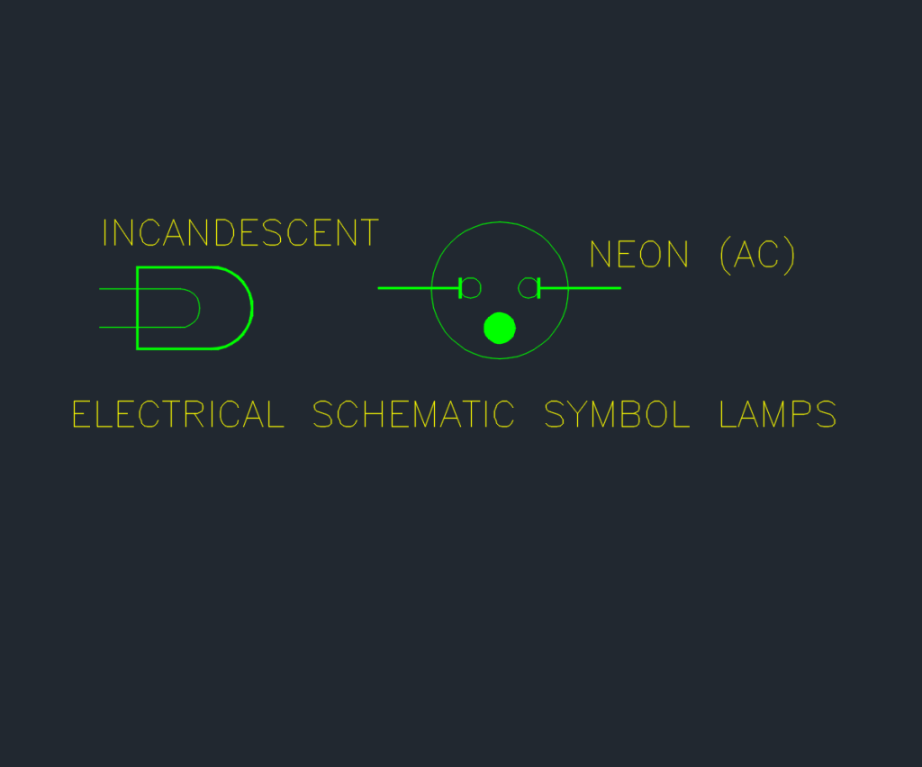 Schematic Lamps Symbols DWG for AutoCAD: Free CAD Blocks