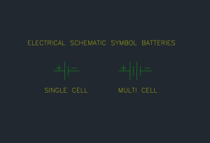 Schematic Symbols Batteries DWG: AutoCAD CAD Block Download
