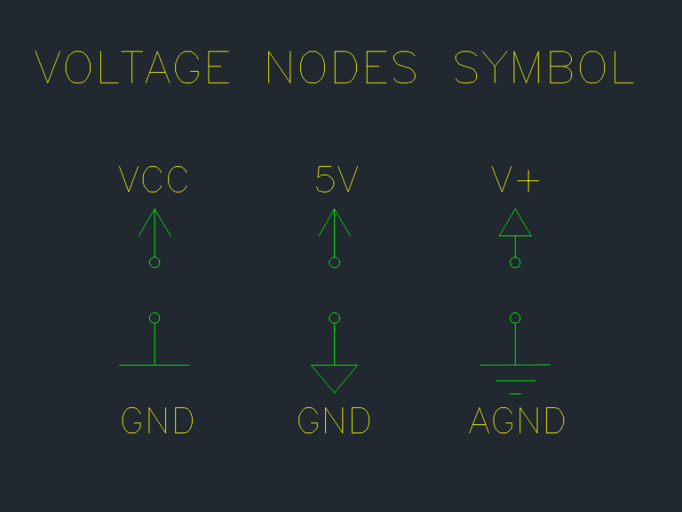 Voltage Nodes Symbols DWG for AutoCAD | CAD Block Download