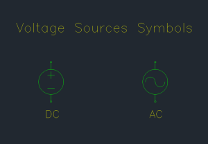 Voltage Sources Symbols CAD Blocks – AutoCAD DWG Download